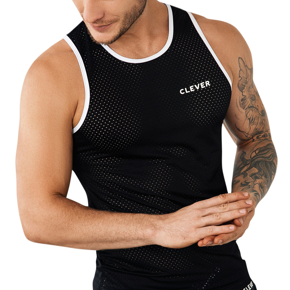 Clever Moda Tank Top Joy Black Mens Underwear Clever Moda Mens Underwear